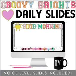 Groovy Classroom Decor | Slides Template - Etsy