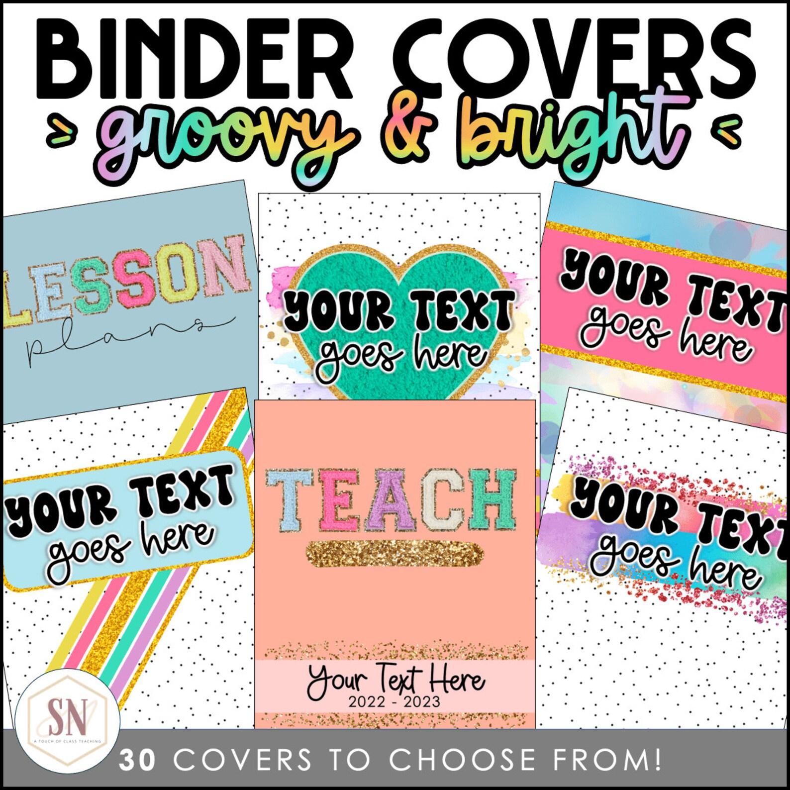 Groovy Classroom Decor Binder Covers - Etsy