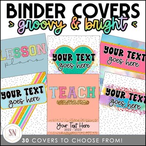 Groovy Classroom Decor | Binder Covers - Etsy
