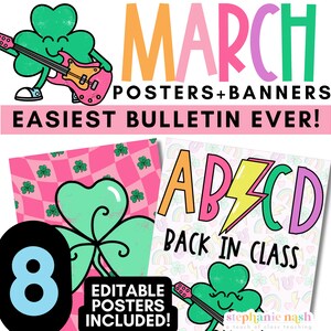 March Bulletin Board | Editable | St. Patrick's Day Bulletin Board ...