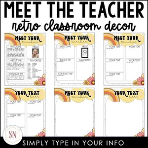 Retro Classroom Decor | Meet the Teacher Templates - Etsy