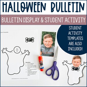 Halloween Bulletin Board Kit & Ghost Student Activity | Includes ...