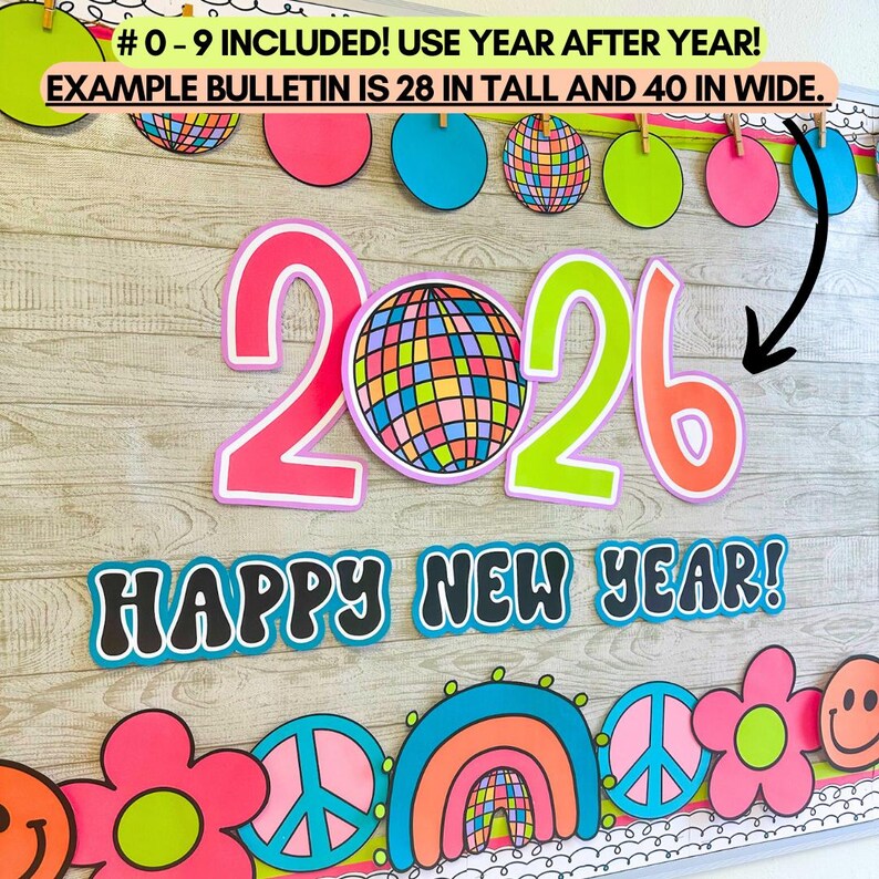 New Year Bulletin Board | New Years Bulletin Board Posters | Happy New ...