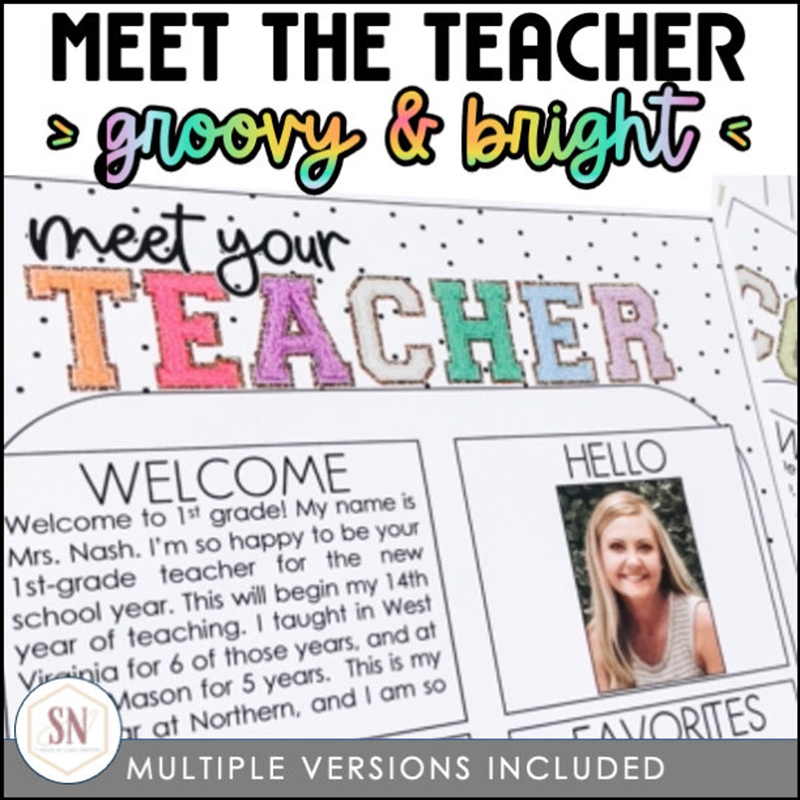 Groovy Classroom Decor Meet the Teacher Templates - Etsy