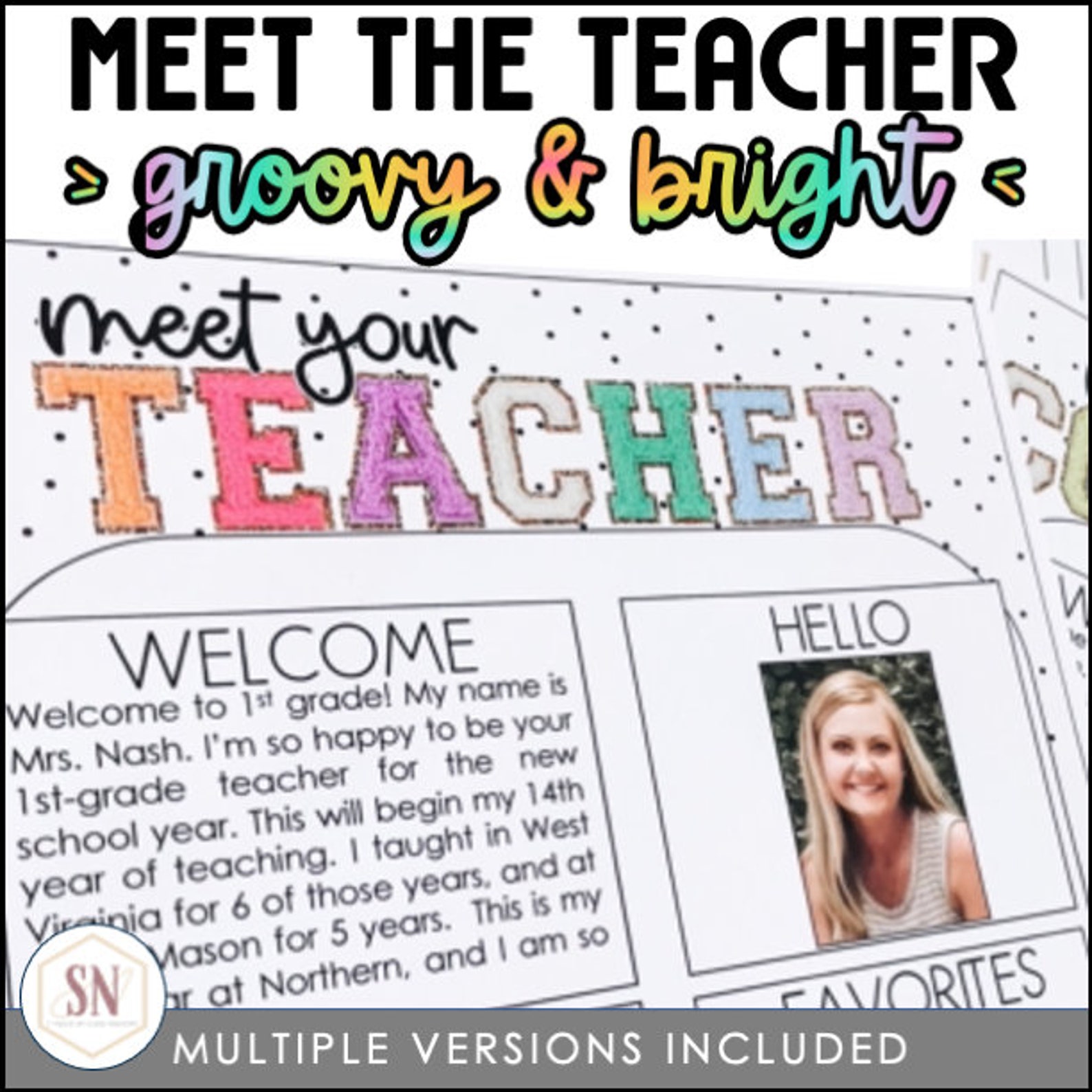 Groovy Classroom Decor Meet the Teacher Templates - Etsy