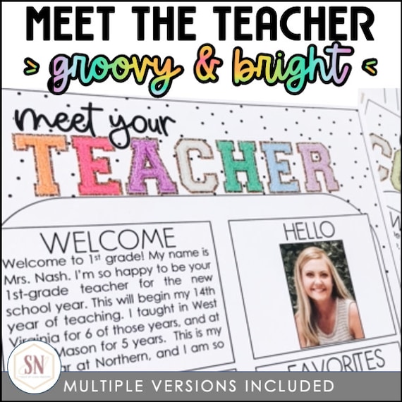 Groovy Classroom Decor Meet the Teacher Templates - Etsy