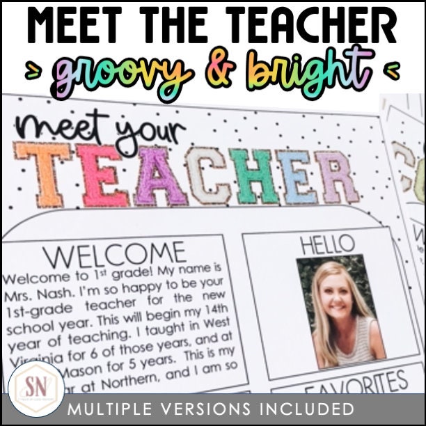 Groovy Classroom Decor | Meet the Teacher Templates - Etsy UK