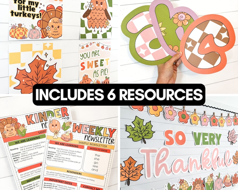 Thanksgiving Classroom Decor | Thanksgiving Door Decor | Bulletin Board ...