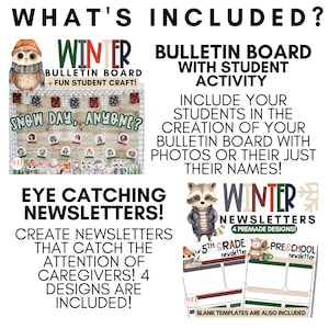 Winter Classroom Decor | Winter Door Decor | Winter Bulletin Board ...