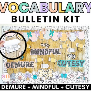 Demure Bulletin Board Kit | Composition Book | Vocabulary Activity ...