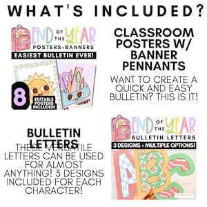 End of the Year Classroom Decor | Door Decor | Bulletin Board Letters ...