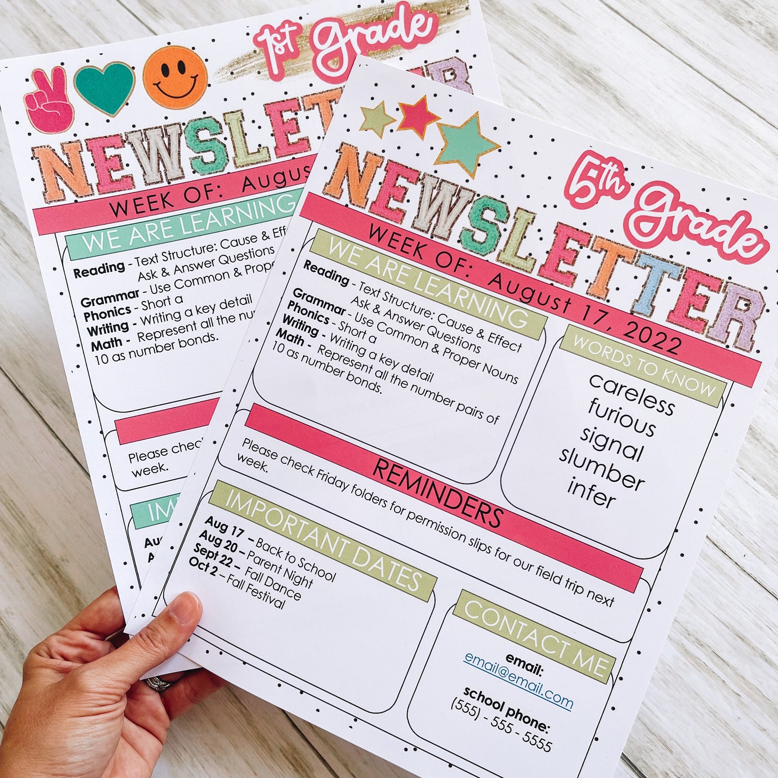 Groovy Classroom Decor Newsletters - Etsy