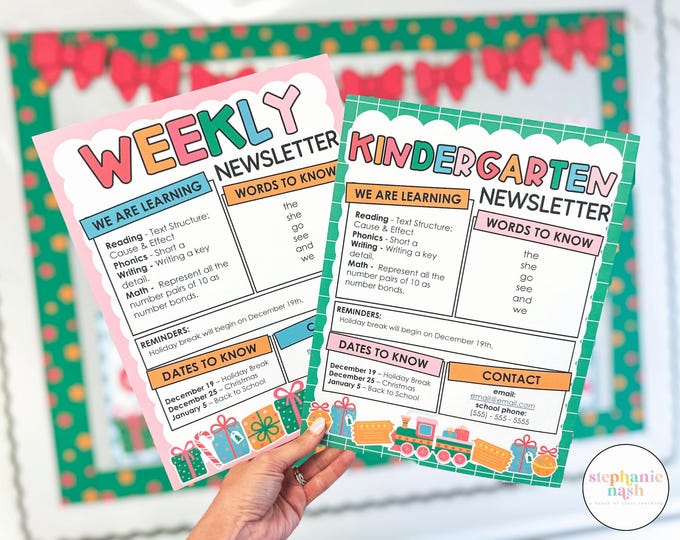 Christmas Editable Newsletters - Etsy Canada