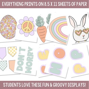 Groovy Easter Bulletin Board | Retro Easter Bulletin Board - Etsy