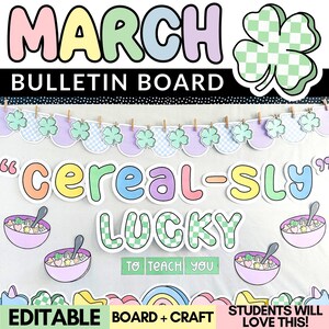 March Bulletin Boards | St. Patrick's Day Bulletin Board | Shamrock ...