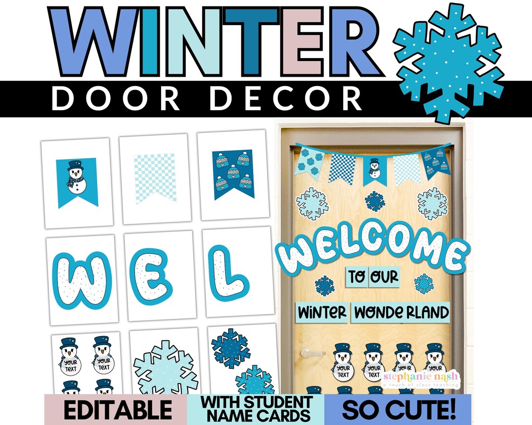 Winter Door Decor | Winter Door Decorations | January Door Decor ...