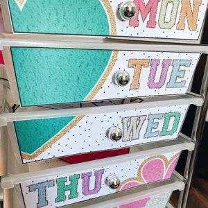 Groovy Classroom Decor | 10 Drawer Cart Labels - Etsy