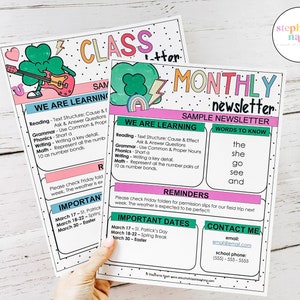 March Newsletters | St. Patrick's Day Newsletter | March Newsletter ...