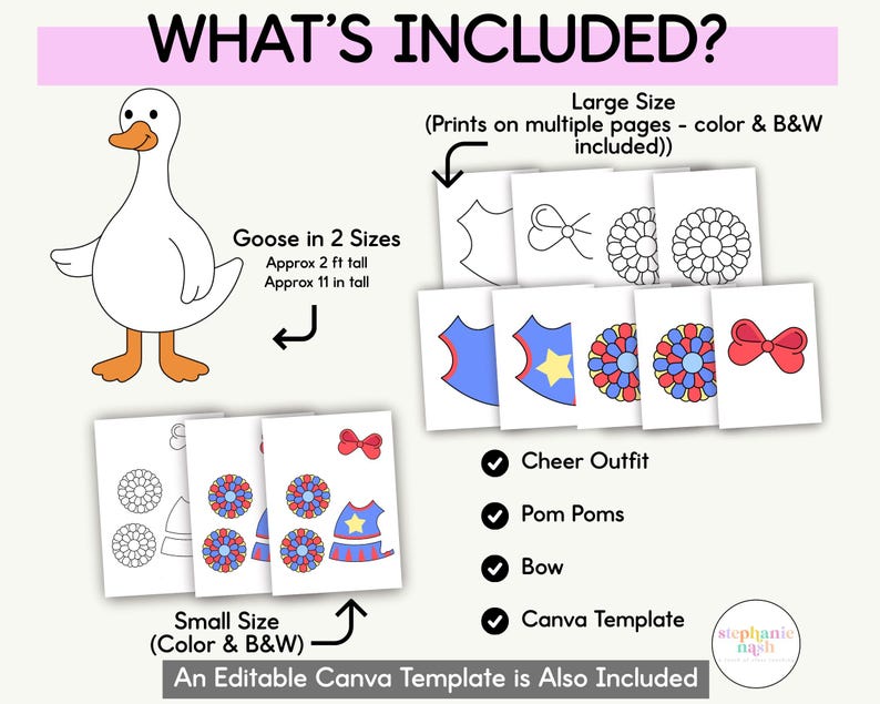 Cheerleader Classroom Goose for Super Week | Editable School Spirit ...