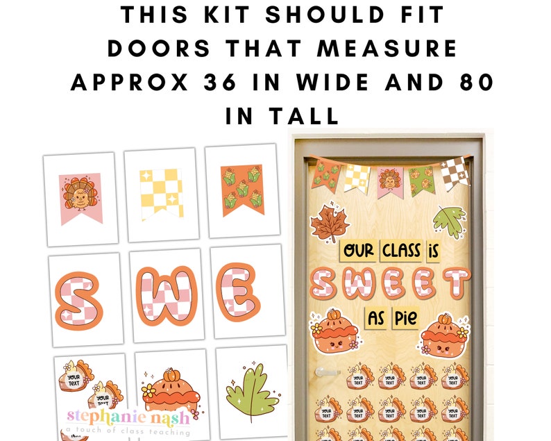 Thanksgiving Door Decor | November Door Decor | Editable - Etsy