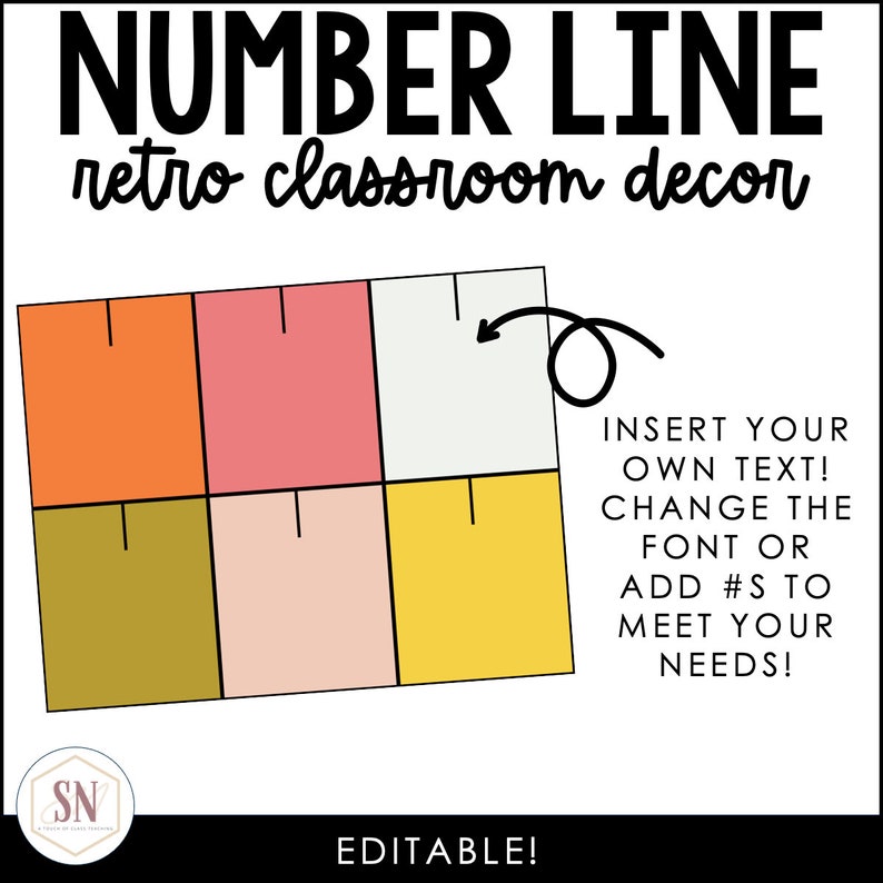 Retro Classroom Decor Number Line - Etsy