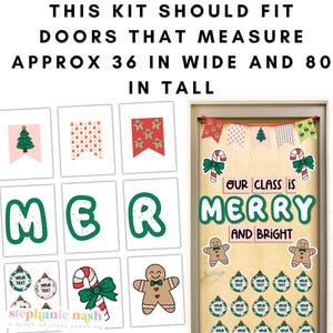 Christmas Door Decor | December Door Decor | Editable | Happy Holidays ...