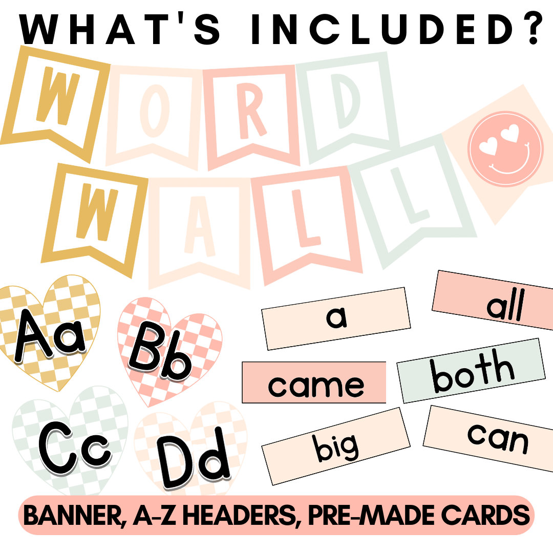 Calm Pastel Classroom Decor | Word Wall Kit | Editable | *NEW - Etsy