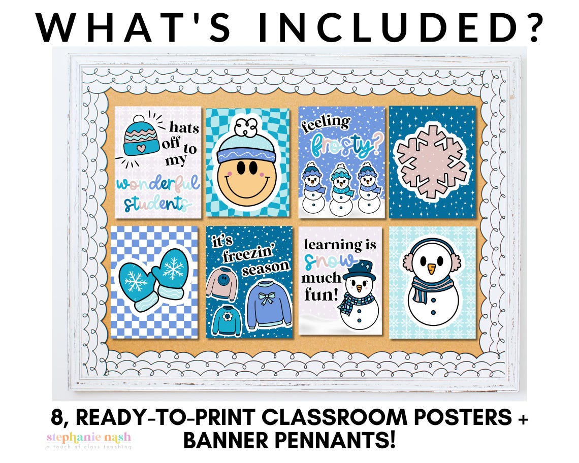 Winter Bulletin Board | Editable | Winter Posters | January Bulletin ...