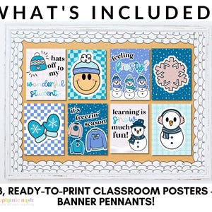 Winter Bulletin Board | Editable | Winter Posters | January Bulletin ...