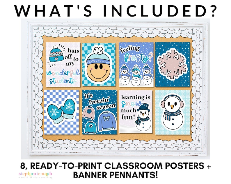 Winter Bulletin Board | Editable | Winter Posters | January Bulletin ...
