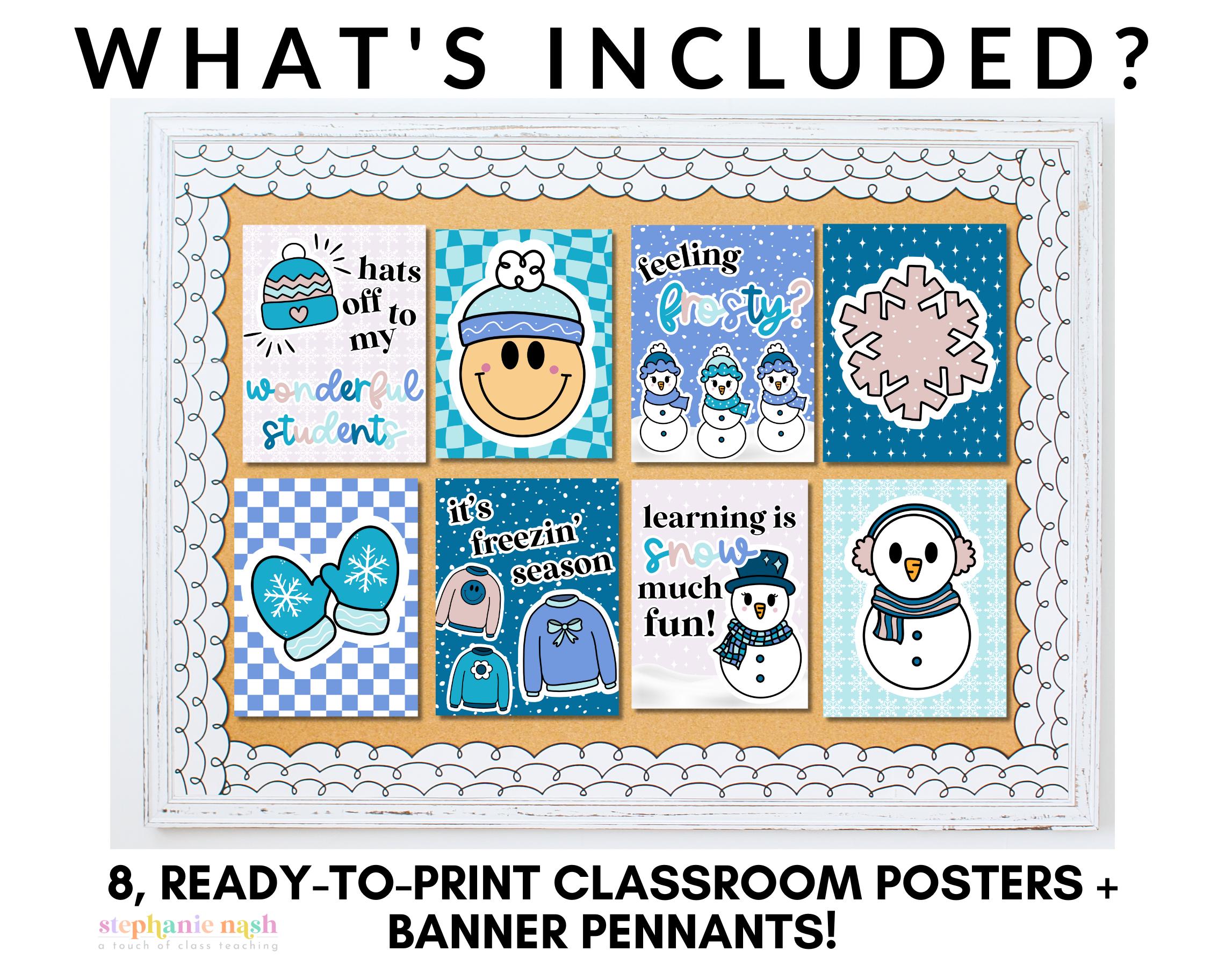 Winter Bulletin Board | Editable | Winter Posters | January Bulletin ...