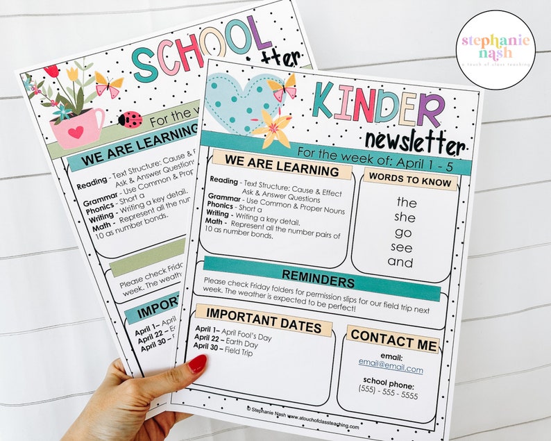 Spring Newsletters | April Newsletter | Spring Newsletter Editable ...