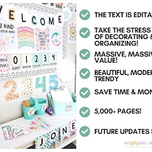 Bright Classroom Decor Bundle | Retro Classroom Decor | Groovy ...