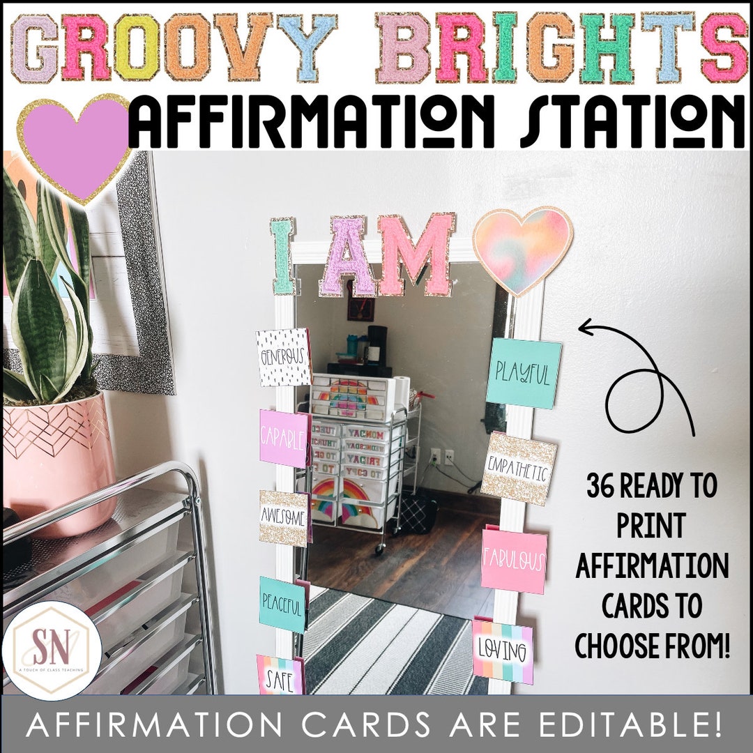 Groovy Classroom Decor | Affirmation Station - Etsy