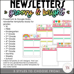Groovy Classroom Decor | Newsletters - Etsy