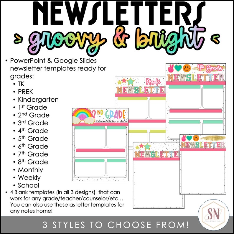 Groovy Classroom Decor Newsletters - Etsy