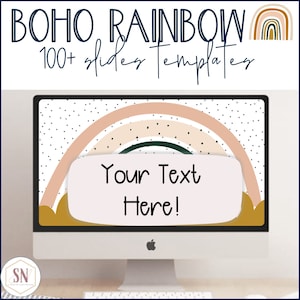 Boho Rainbow Slides Templates - Etsy Canada