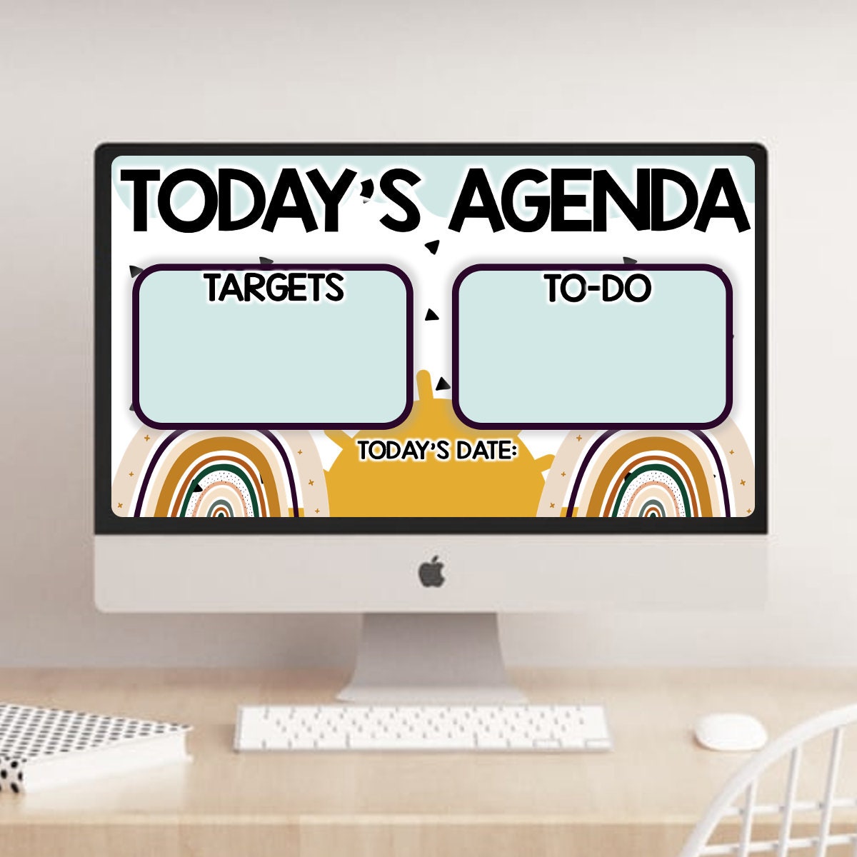 Boho Rainbow Slides Templates - Etsy