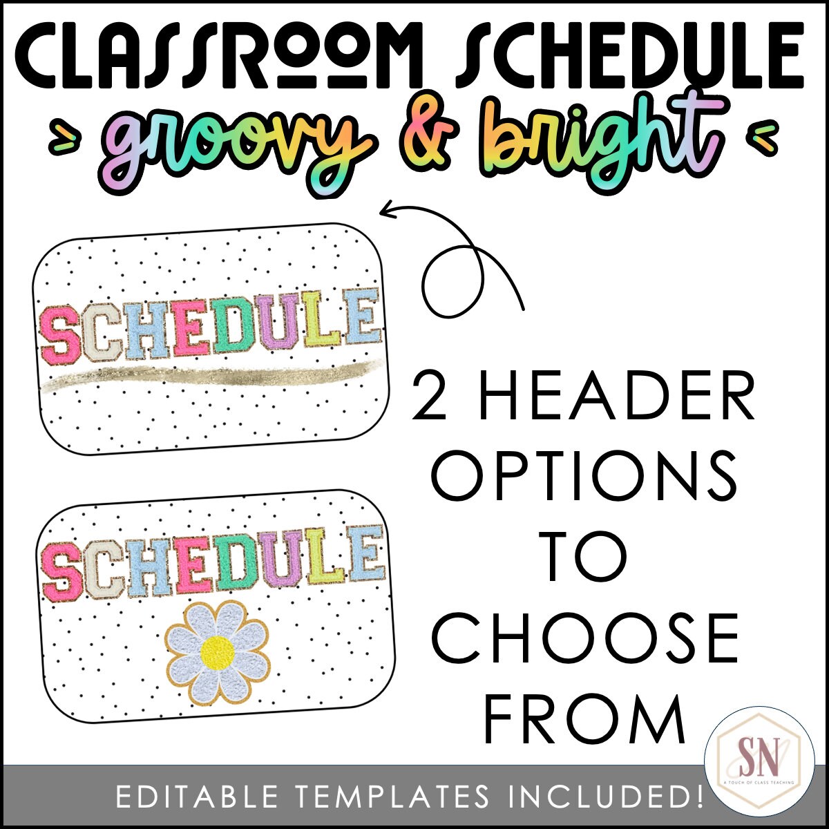 Groovy Classroom Decor Schedule Cards - Etsy