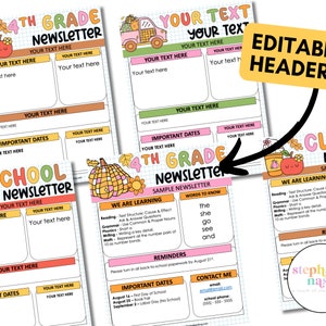 Fall Newsletters | September Newsletter | Class Newsletter Template ...