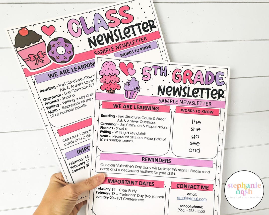 February Newsletters | Valentines Day Newsletter | February Newsletter ...