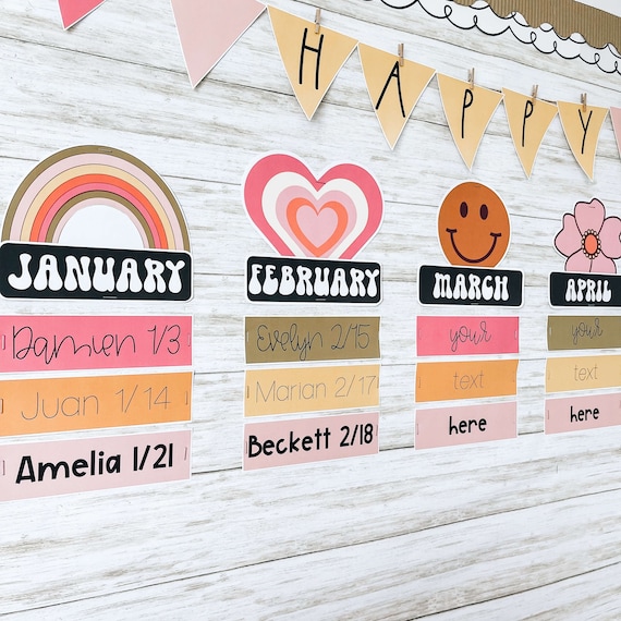 Retro Classroom Decor Birthday Display - Etsy