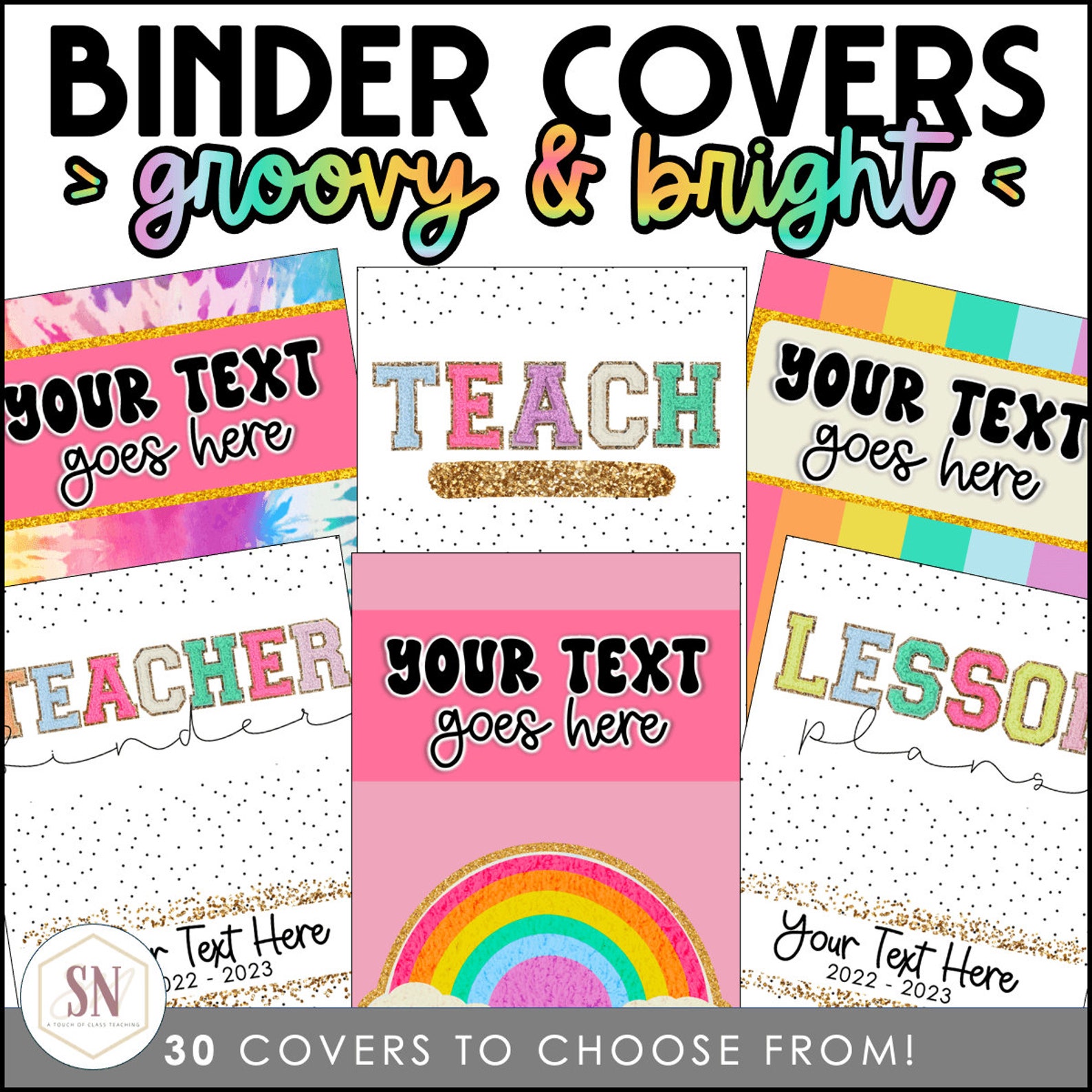 Groovy Classroom Decor Binder Covers - Etsy