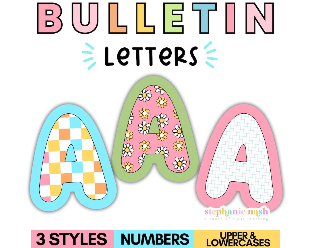 Back to School Bulletin Board Letters | Printable Bulletin Board ...