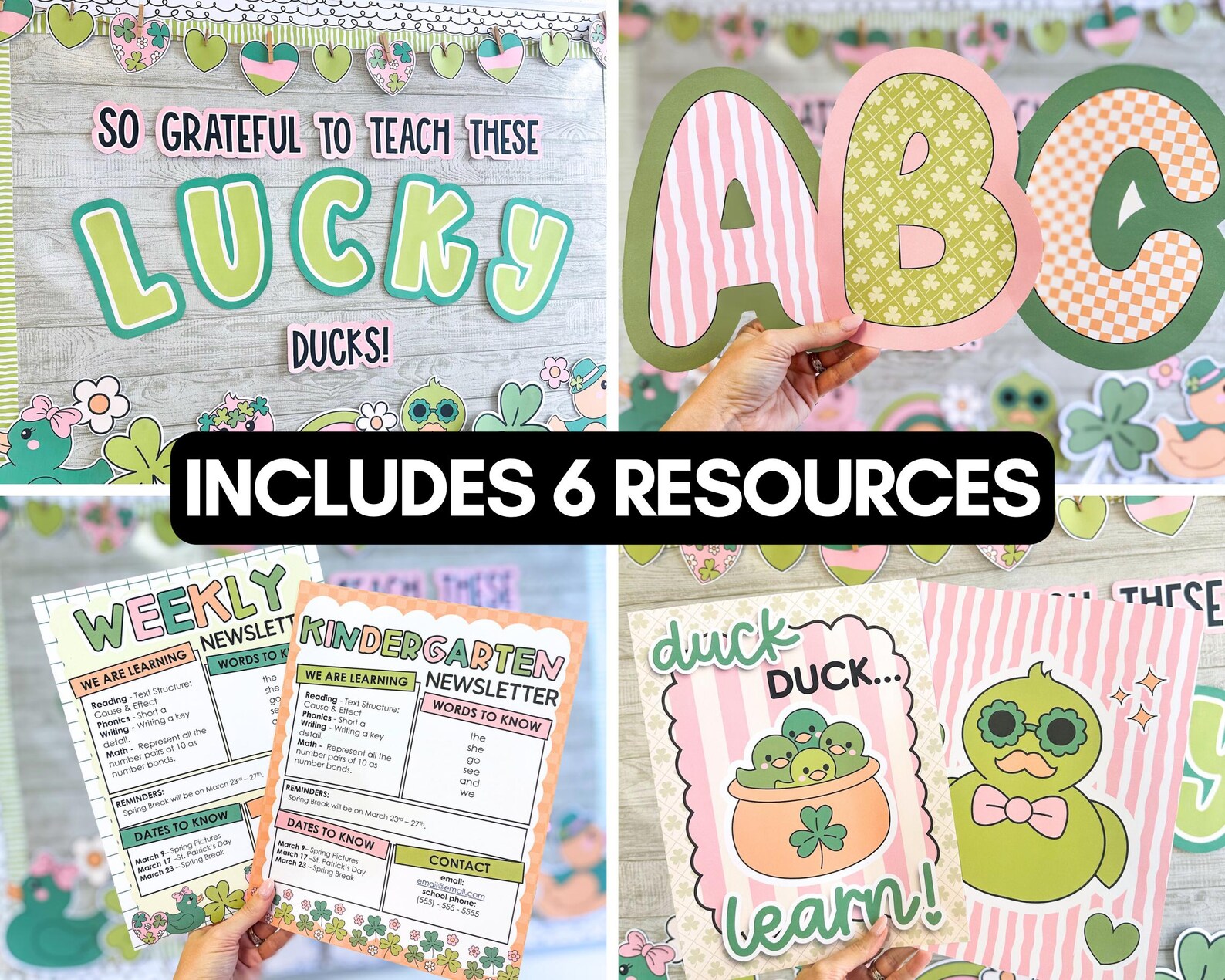 St. Patrick's Day Classroom Decor Bundle | Lucky Duck Bulletin Board ...