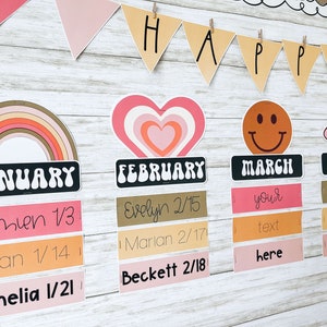 Retro Classroom Decor | Birthday Display - Etsy