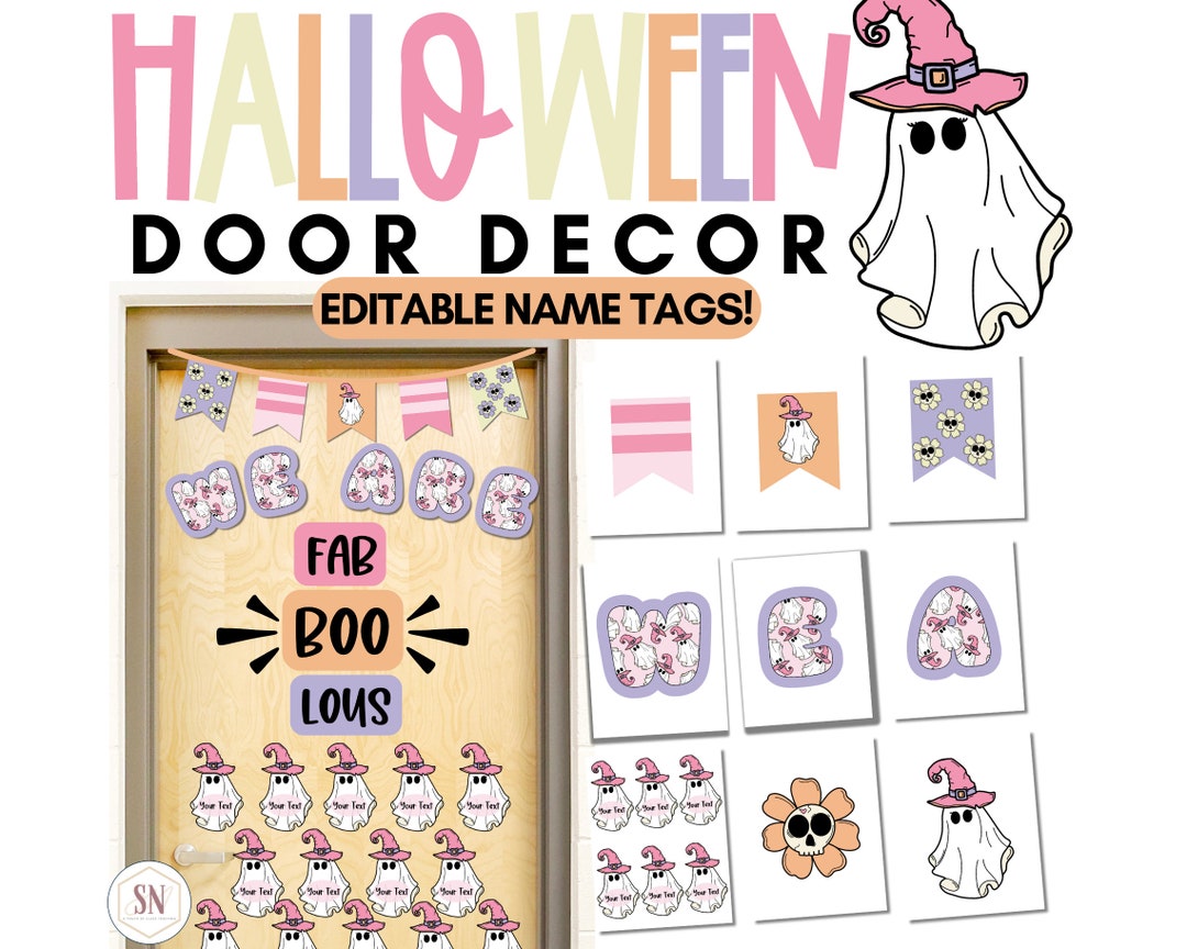 Halloween Door Decor Kit | Halloween Classroom Decor | Editable | *NEW ...