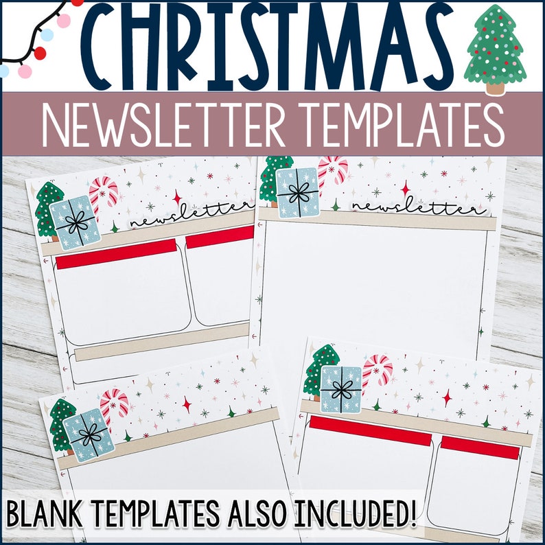Christmas Newsletter Templates - Etsy