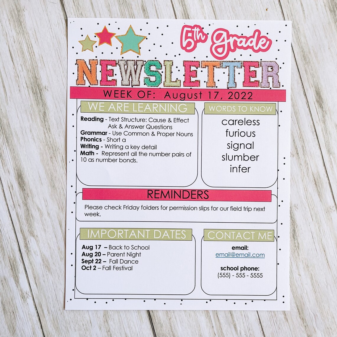 Groovy Classroom Decor Newsletters - Etsy