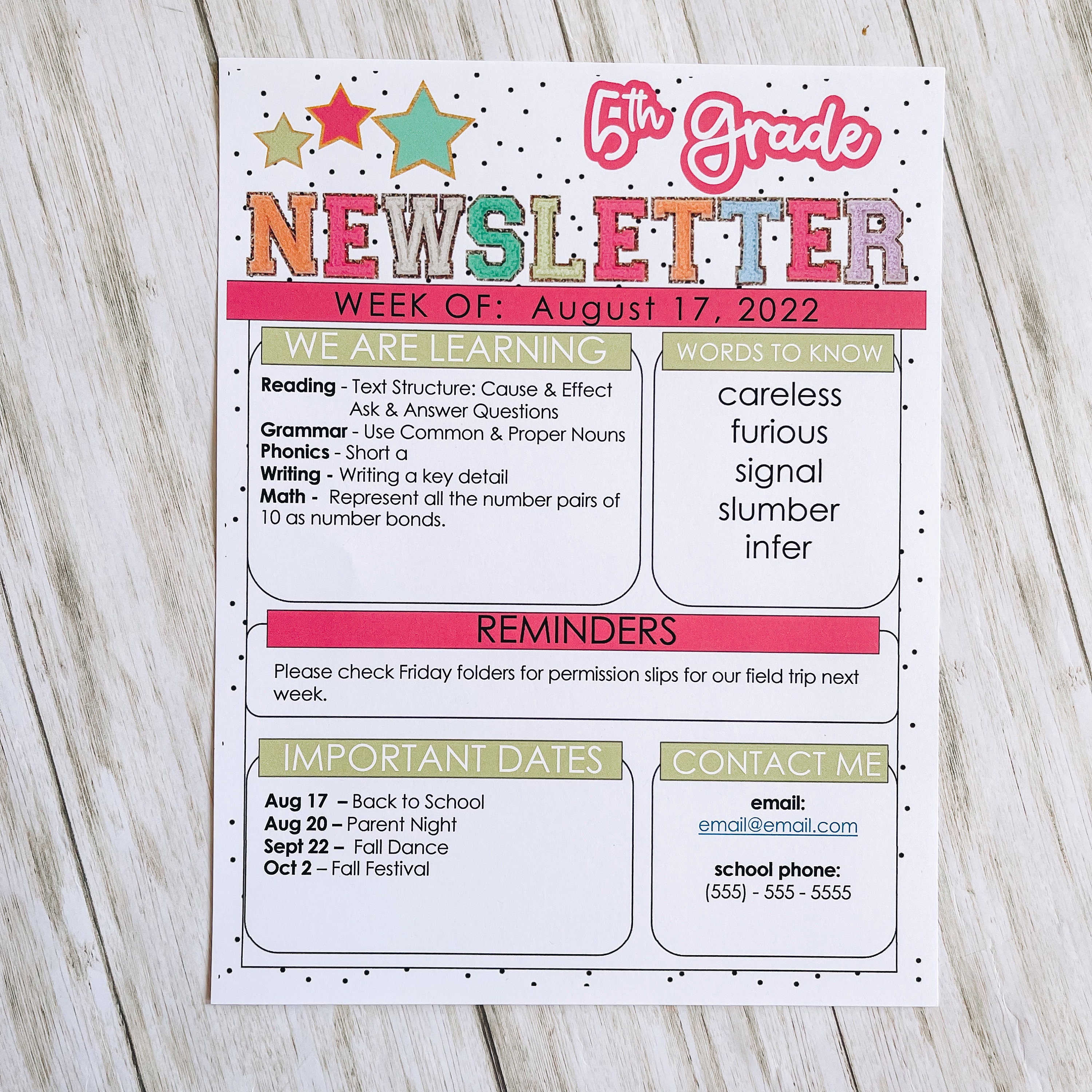 Groovy Classroom Decor Newsletters - Etsy